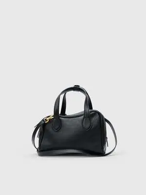 ATP ATELIER Ormelle Grained Leather Top Handle Bag - Black