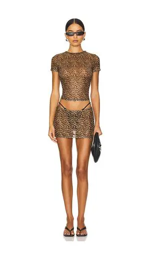 Miaou Mini Tee - Brown