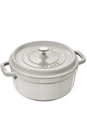 STAUB Cast Iron Casserole - White