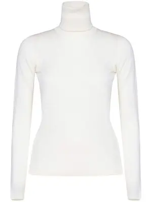 Max Mara Roll-neck Jumper - White