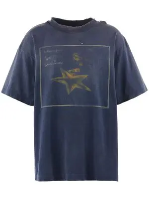 SAINT MXXXXXX X Cactus Plant Flea Market Graphic-print T-shirt - Blue