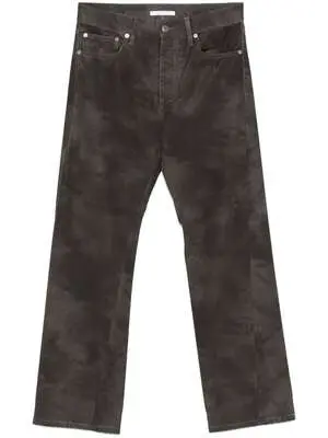 SUNFLOWER Straight Leg Faux Leather Trousers - Grey