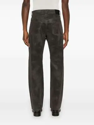 SUNFLOWER Straight Leg Faux Leather Trousers - Grey