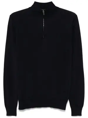 Colombo Mock-neck Sweater - Blue