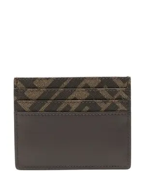 Fendi Ff-plaque Card Holder - Brown