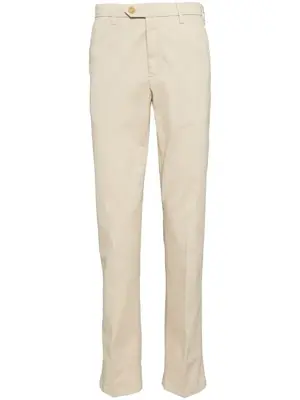Canali Gabardine Chino Trousers - Neutrals