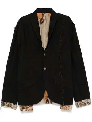 CHIAHUNG SU Patchwork Blazer - Brown