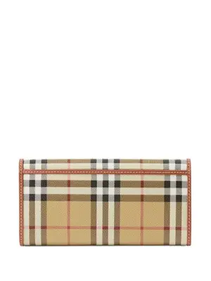 Burberry Check Folding Wallet - Neutrals