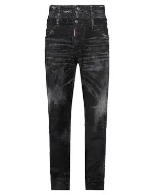 Dsquared2 Jeans With Leather Trims
