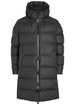 Rains Alta Long Quilted Waterproof Coat