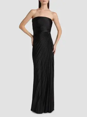 A.L.C. Pleated Strapless Gown