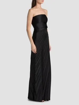 A.L.C. Pleated Strapless Gown