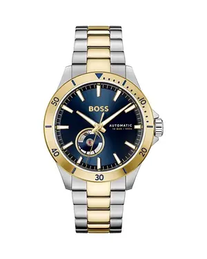 Hugo Boss Troper Automatic Watch, 43mm - Blue/two-tone