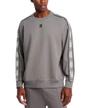 Hugo X Rb Dustrip Cotton Logo Taped Oversized Fit Sweatshirt