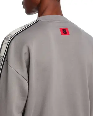 Hugo X Rb Dustrip Cotton Logo Taped Oversized Fit Sweatshirt