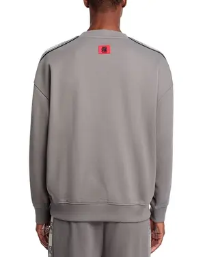 Hugo X Rb Dustrip Cotton Logo Taped Oversized Fit Sweatshirt