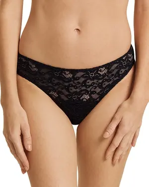 Hanro Moments Lace Bikini - Black