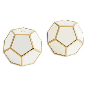 L'Objet Pentagon Spice Jewels, Set Of 2 - White + Gold