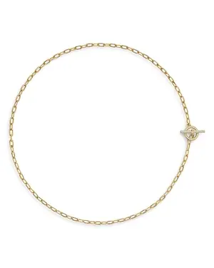 David Yurman Dy Madison Pave Diamond Toggle Chain Necklace - Gold