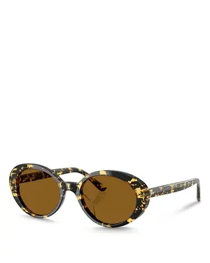 Oliver Spencer Lumar Oval Sunglasses, 51mm - Dark Tortoise