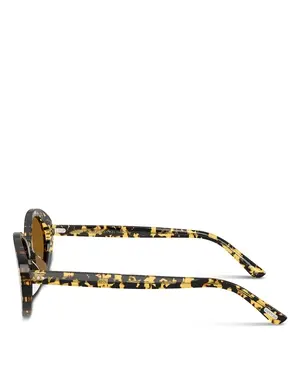 Oliver Spencer Lumar Oval Sunglasses, 51mm - Dark Tortoise