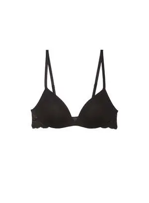 Fleur Du Mal Charlotte Lace Wireless Push Up Bra - Black