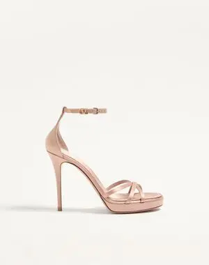 Valentino Garavani Eveninglam 120mm Platform Sandal - Poudre