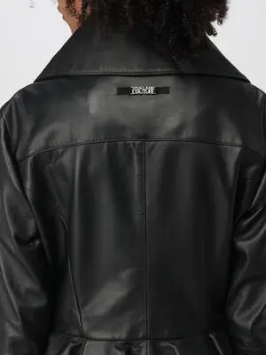 Versace Leather Peplum Jacket