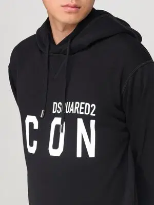 Dsquared2 Cotton Hoodie With Contrast Logo