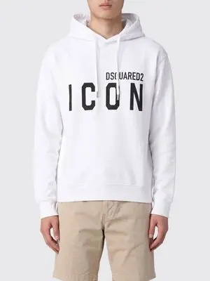 Dsquared2 Cotton Hoodie With Contrast Logo - White