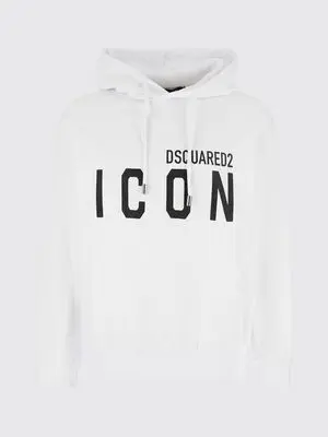 Dsquared2 Cotton Hoodie With Contrast Logo - White