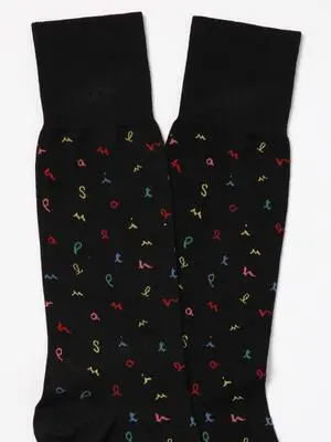 Paul Smith Printed Socks - Black