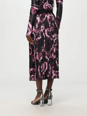 Versace Pleated Midi Skirt With Baroque Print