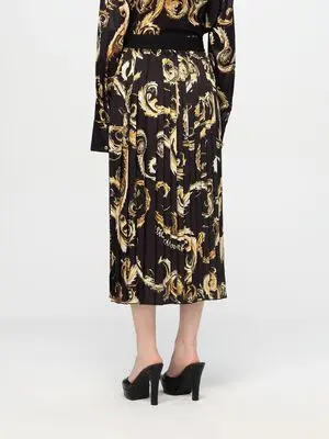 Versace Pleated Midi Skirt With Baroque Print