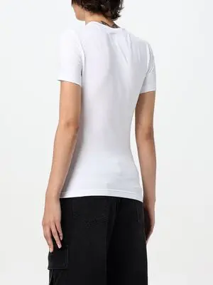 Versace Crewneck T-shirt With Logo Detail - White