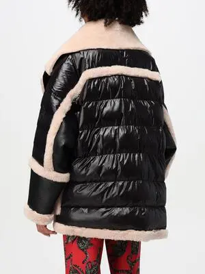 Just Cavalli Fur-trimmed Leather And Puffer Jacket
