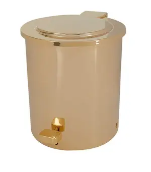 ZODIAC Cylinder -plated Pedal Bin - Gold