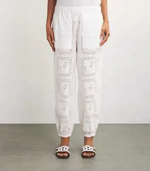 Tory Burch Cotton Eyelet Trousers