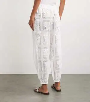Tory Burch Cotton Eyelet Trousers
