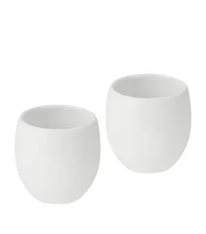 Christofle Porcelain Mood Espresso Cups - White