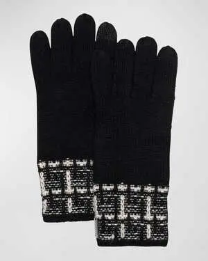 Gorski Gorski Cashmere Knit Gloves Black Black