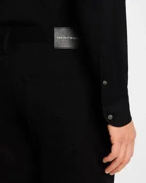Emporio Armani Five-pocket Stretch Trousers - Black