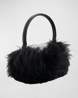 Gorski Lamb Shearling Earmuffs - Black