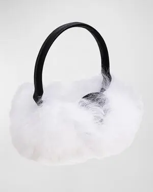 Gorski Gorski Lamb Shearling Earmuffs Bleached White