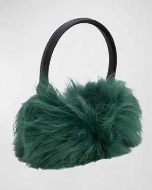 Gorski Gorski Lamb Shearling Earmuffs Emerald