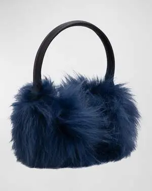 Gorski Gorski Lamb Shearling Earmuffs Navy