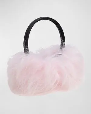 Gorski Gorski Lamb Shearling Earmuffs Pink