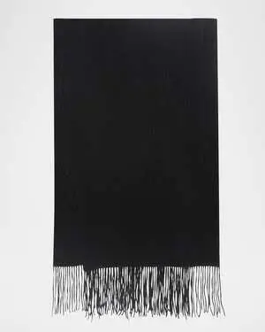 Gorski Knit Cashmere Scarf Black