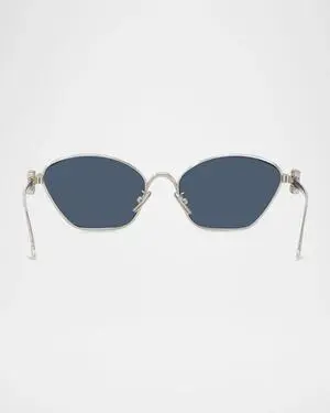 Loewe Metal Anagram Cat Eye Sunglasses - Black