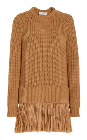 Michael Kors Ribbed-raffia Trim Dress